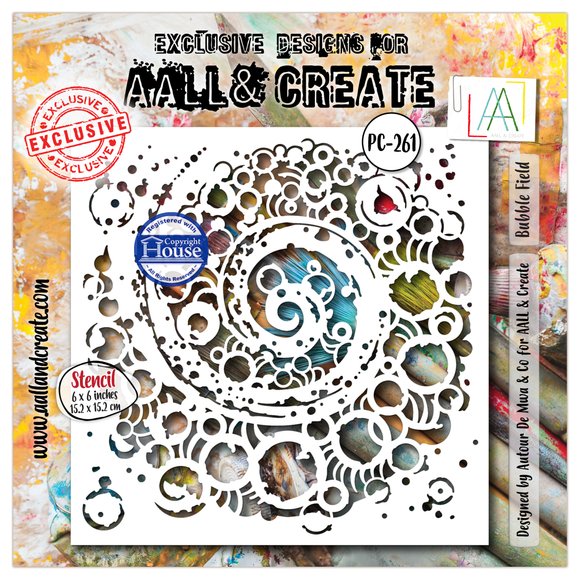PC-261 - 6x6 (inch) Stencil - Bubble Field(Retail Release Date: 6th ...